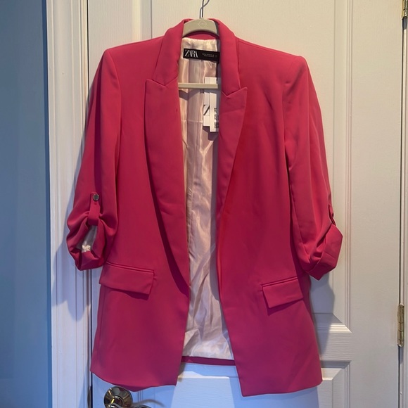Zara | Jackets & Coats | Zara Pink Blazer Nwt | Poshmark